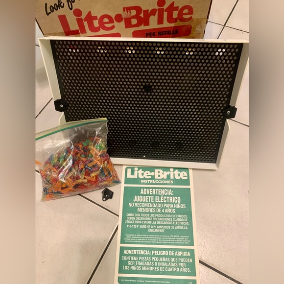 Milton Bradley Co | Toys | Vtg Lite Brite Light Up Electric Toy 99 | Poshmark